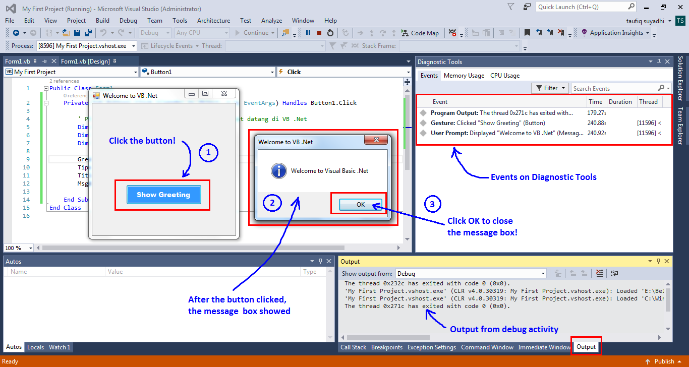 My First Windows Application Project Using Visual Basic .Net | Robotics ...