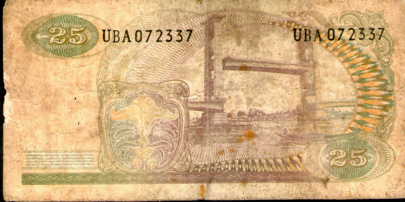 CILEGON ANTIK: Uang Kertas Seri Sudirman, Pecahan : 25 Rupiah (Nomor ...