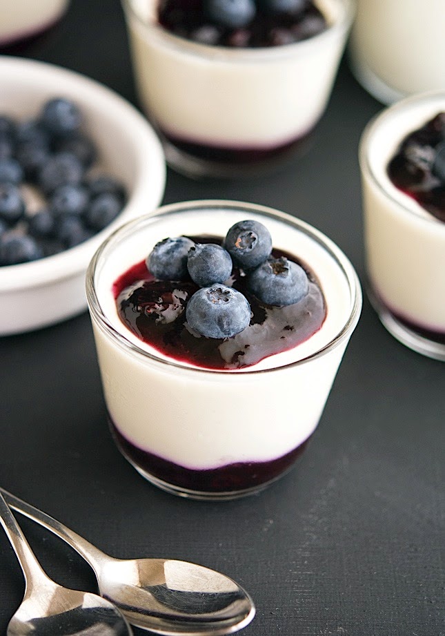 The Iron You: Greek Yogurt Panna Cotta with Blueberry Sauce