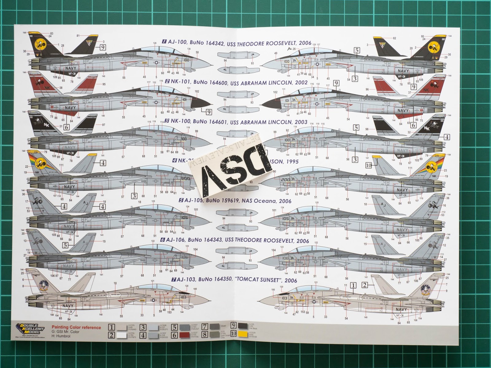 DXM Decals 1/48 F-14D Tomcat USN VF-31 (91-4235) - DetailScaleView
