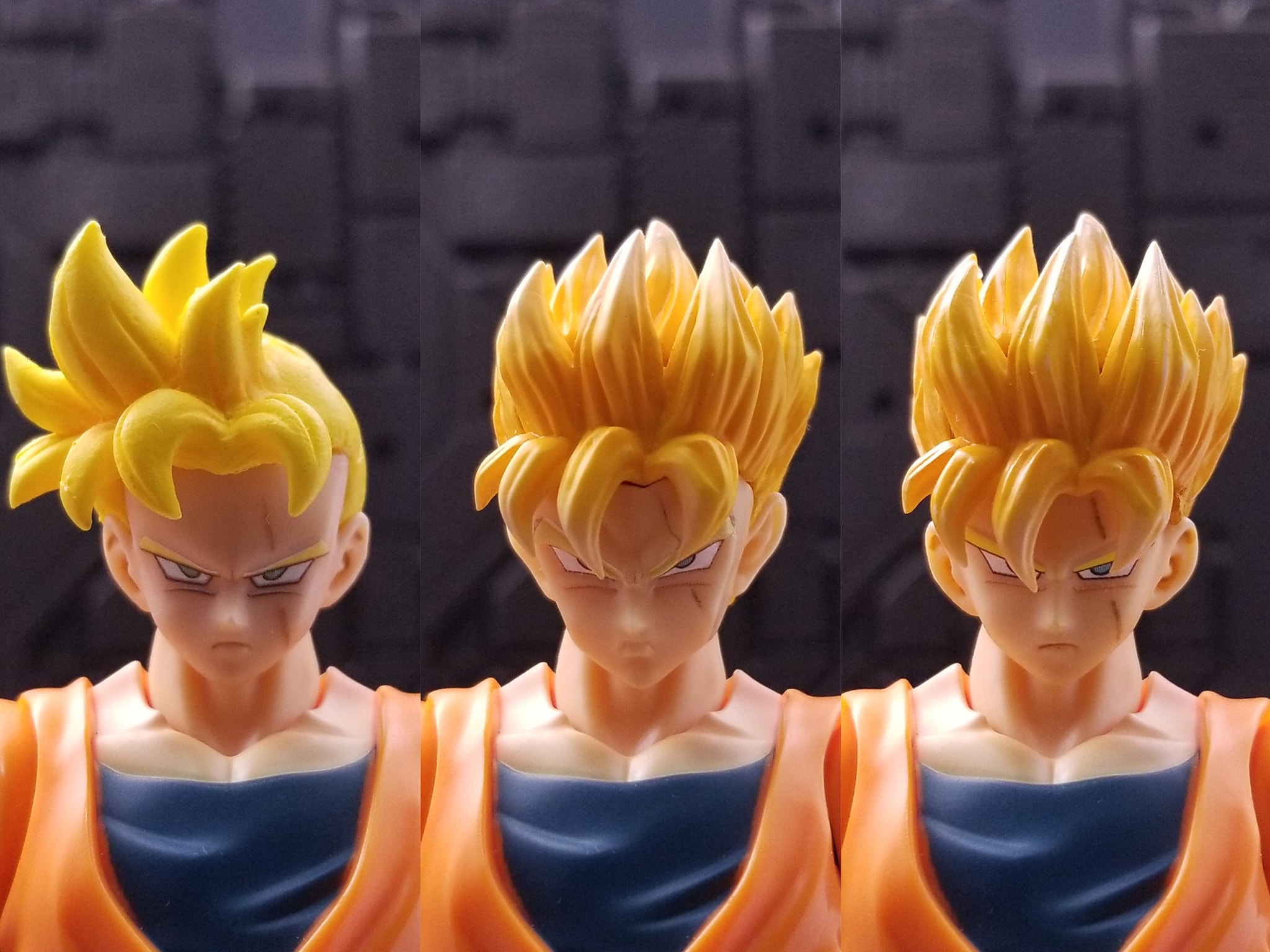 liumoyou SHF Dragon Ball Future Gohan Hair Piece Custom 龍珠 未來 孫悟飯 頭髮 改造 ...