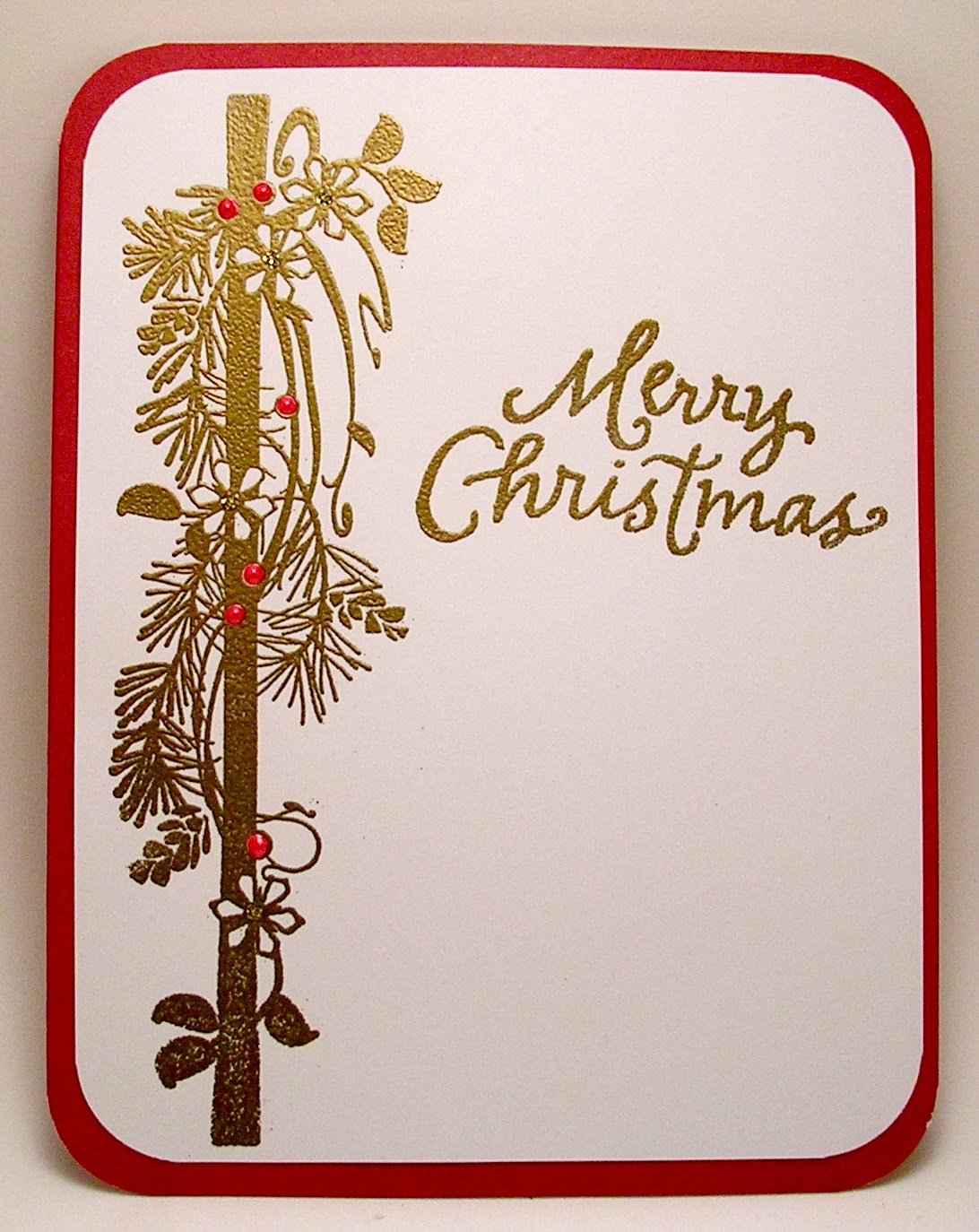 KittyKatKards: Gold Christmas Card