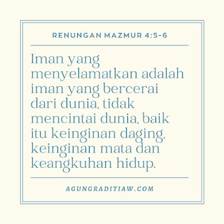 Renungan Mazmur 4:5-6 Saat Teduh Tentang Mempersembahkan Hak Kepada TUHAN - Agung Raditia W