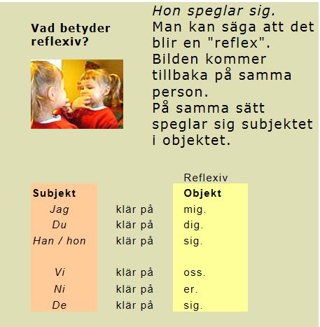 Vuxenutbildningen Ockelbo C2: Reflexiva pronomen