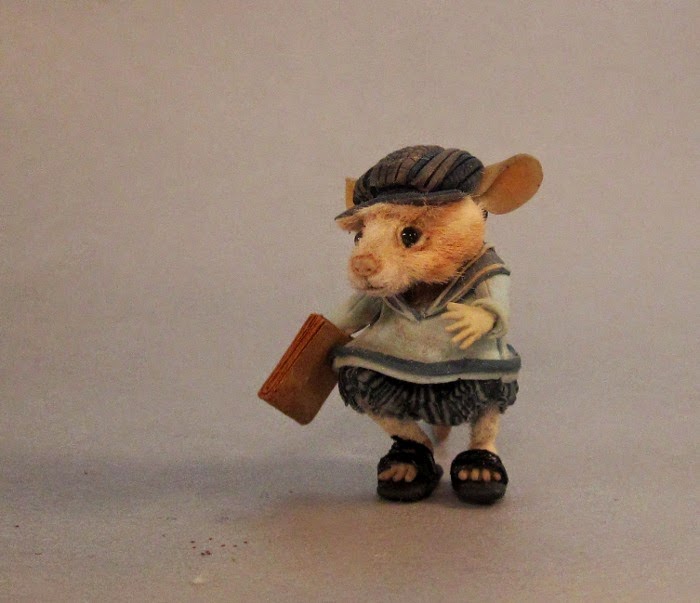 Aleah Klay Studio: Miniature Mouse Newsie, paper boy art doll on Ebay ...