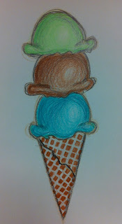 Angela Anderson Art Blog: Ice Cream Colored Pencil Drawings - Kid's Art ...