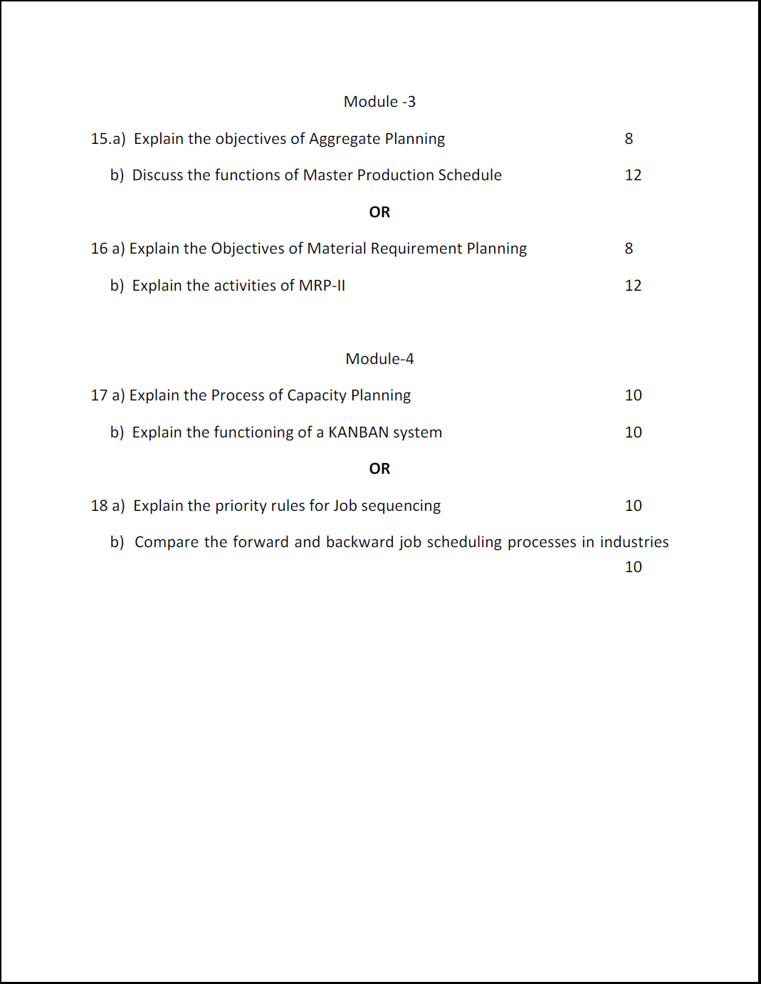 Kerala University B.Tech Production And Operations Management (MPU ...