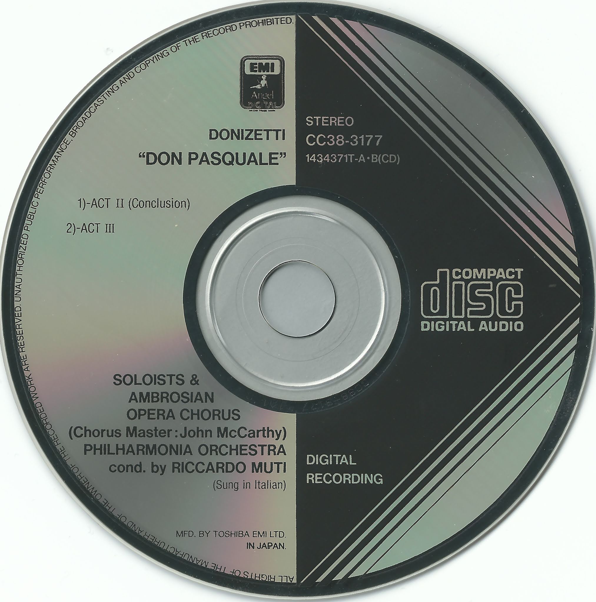 The First Pressing CD Collection: Gaetano Donizetti - Don Pasquale