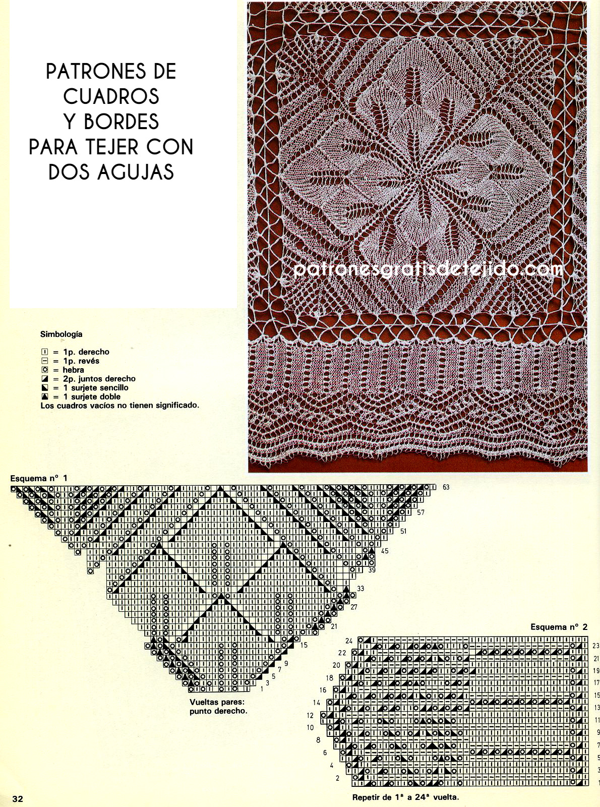 Maravillosa Colcha en Palitos o Dos Agujas / Patrones y explicación