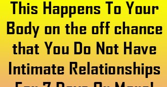 This Happens To Your Body on the off chance that You Do Not Have ...