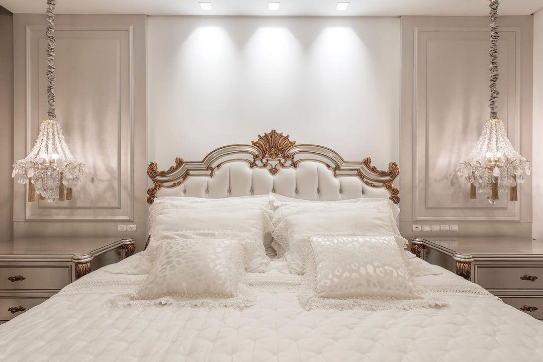 Quarto com decor clássico e sofisticado + cores neutras, prata e ...