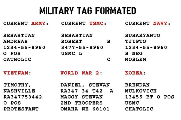 Alhamdulillah... Kalung Dog Tag (MILITARY ID-TAG) Sudah Jadi | Daniel ...