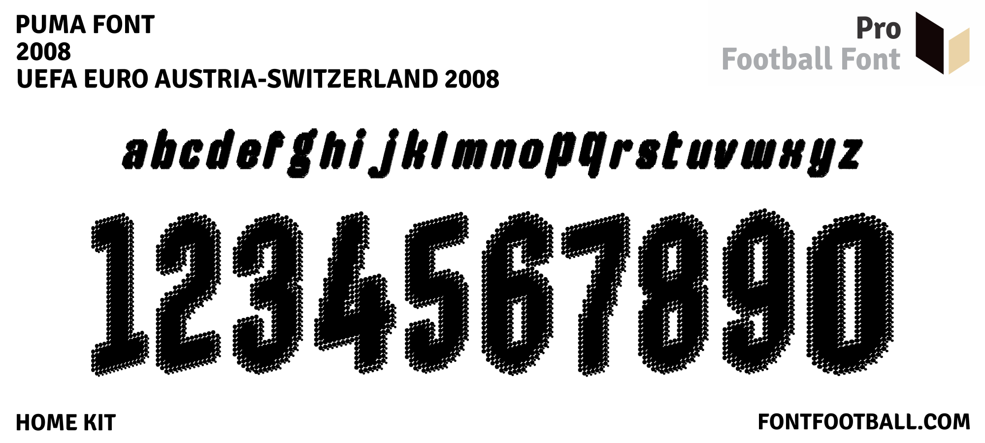 Puma Home Euro 2008 Font