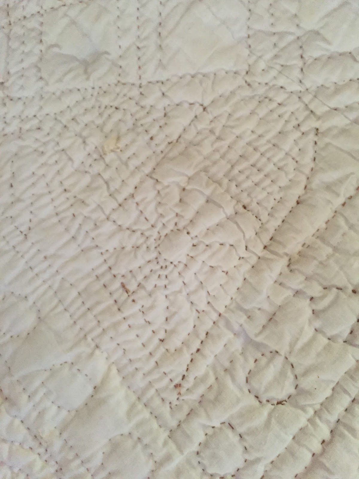 SilkDamask : A French Plaid Silk Taffeta Boutis Quilt, c. 1760s+