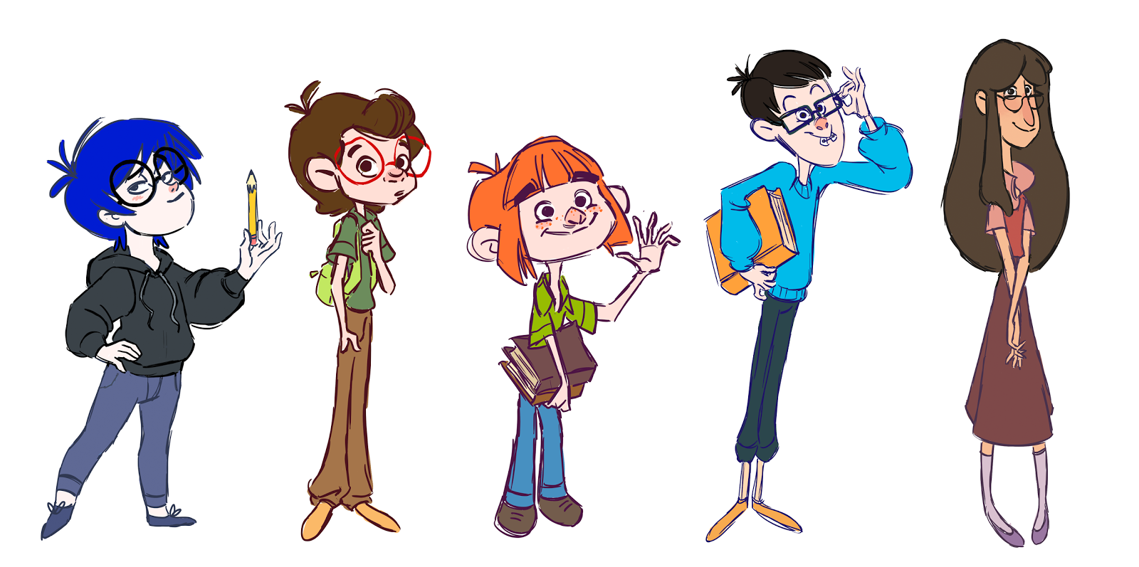 Art Improvement Log: WEEK 5 Character Design - part 2 - NERDS