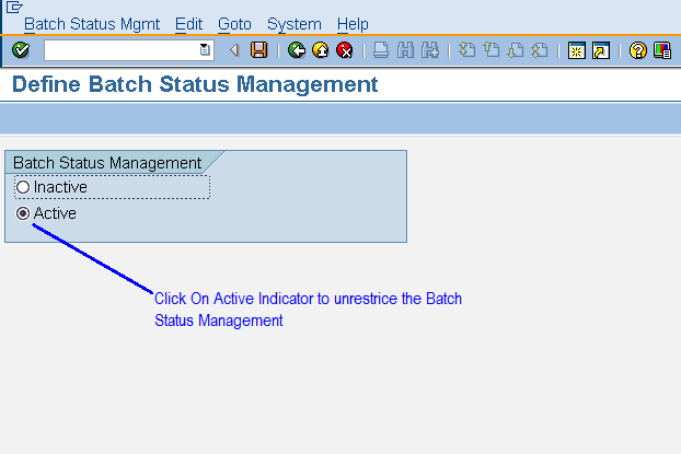 SAP Batch Management : How to Activate Batch Status Management ...