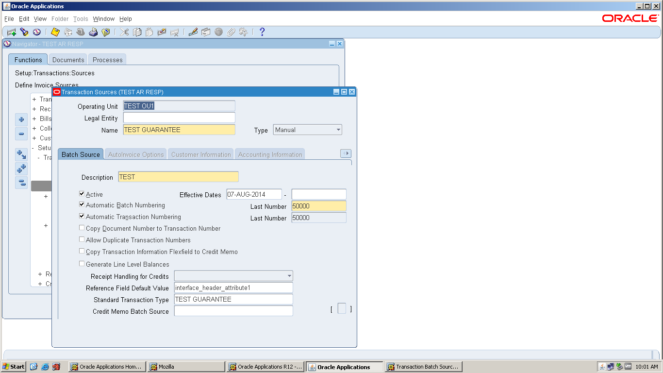 Oracle Apps Technical Oracle Accounts Receivables Setup
