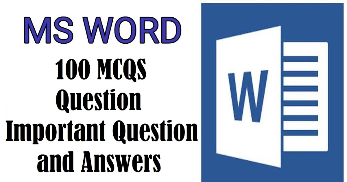 MS Word - 100 MCQS Question Answer | Chetan TM