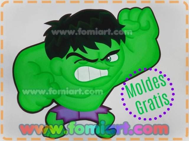 Hulk: Molde grátis para artesanato - Ver e Fazer
