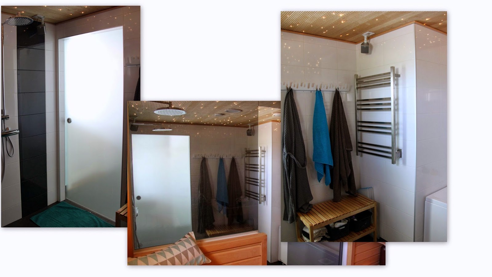 Omakotikotitalomme: Valmiin esittelyä - sauna ja pesuhuone