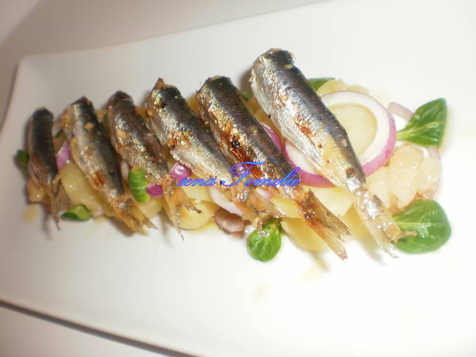 Pečene srdele / Grilled sardines