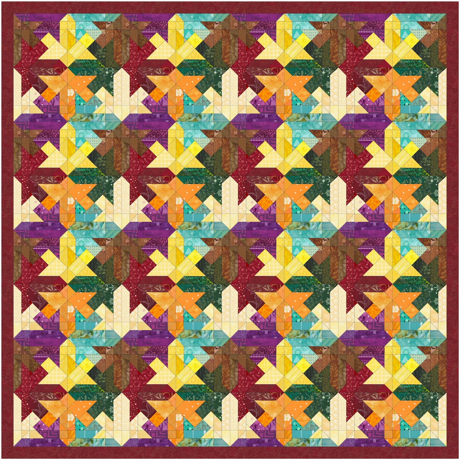 Quilt Art Design: Mosaic Tiles