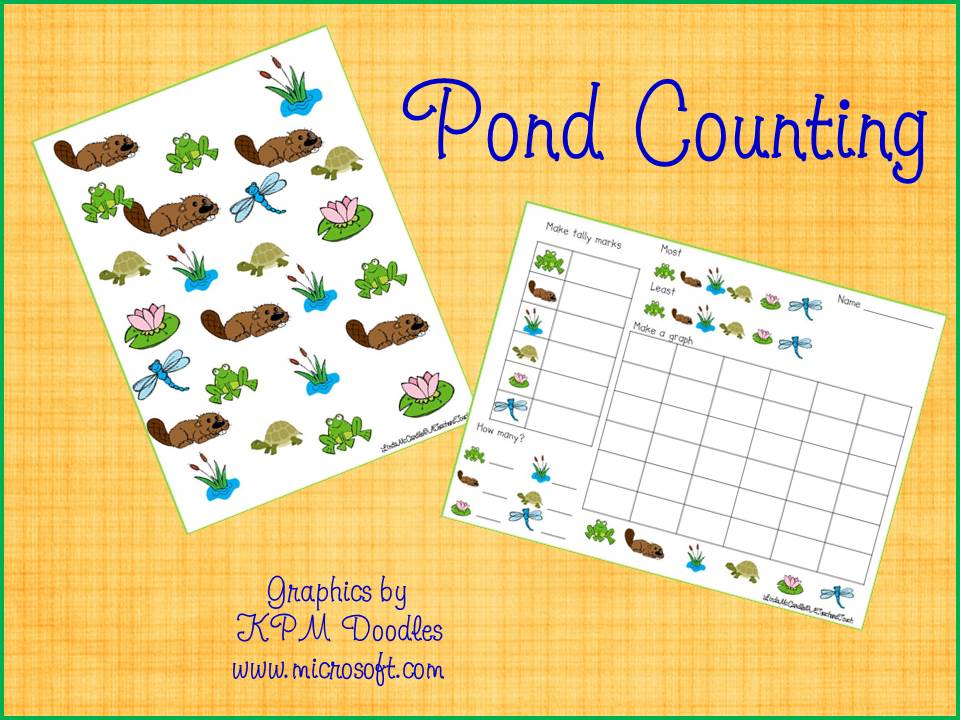 A Teacher's Touch: Pond Counting Math Workstation
