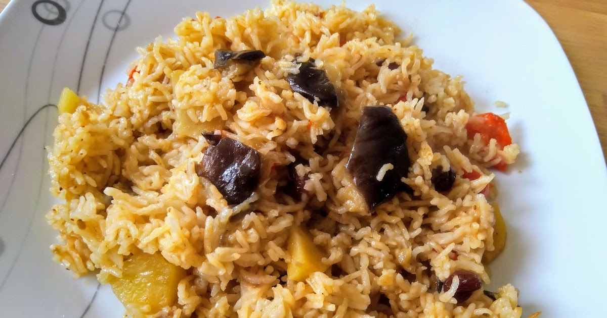 EGGPLANT PULAO - BAINGAN RICE
