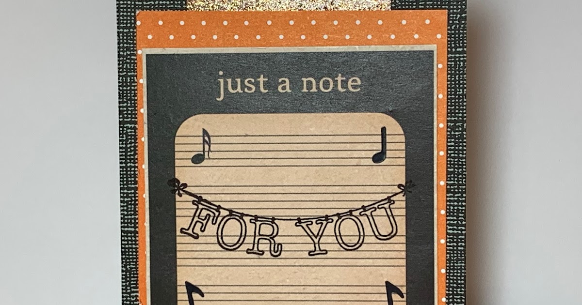 Cre8iveCindy: Orange Music Just a note card