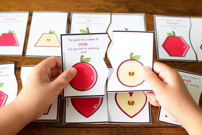 FREE Apple Shape Matching Cards | The Pinay Homeschooler