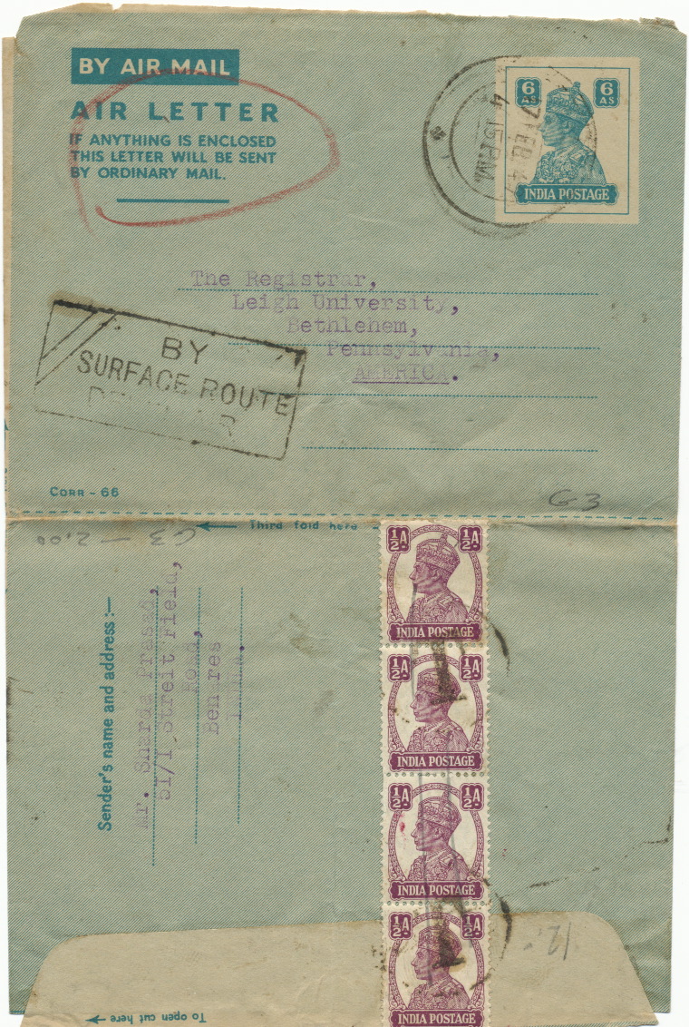 Aerogrammes & Airletters - Philatelic Archeology: India: Air Letter ...