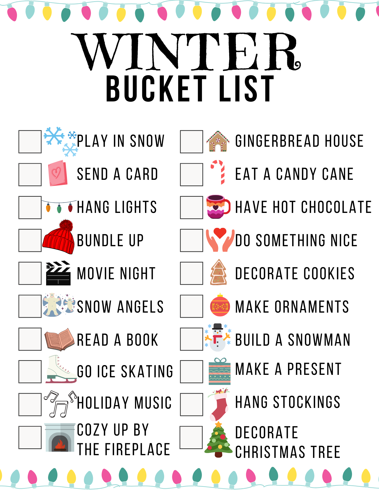 20 of the Most Fun Ideas for Your Family's Winter Bucket List {with ...