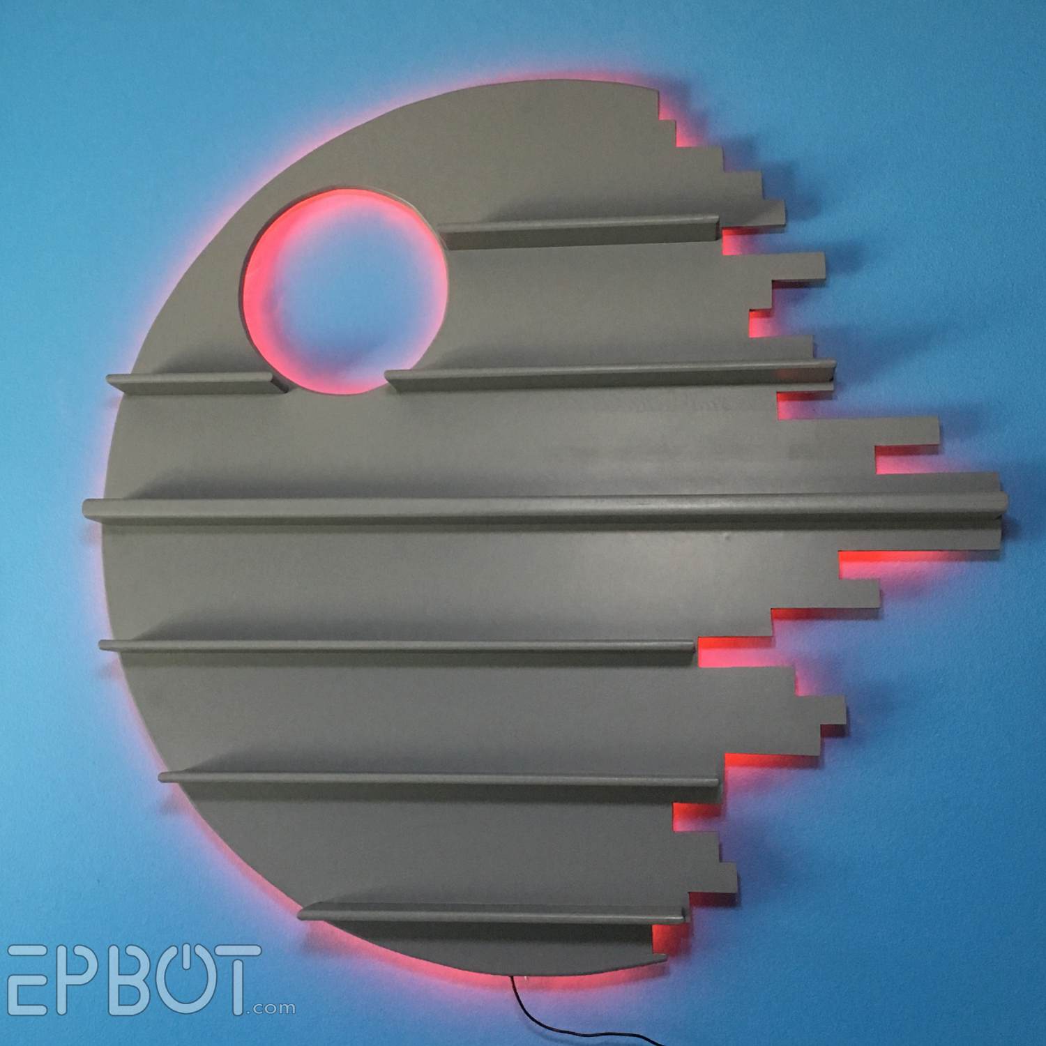 EPBOT: Our DIY Death Star Shelf Changes Colors! Come See!