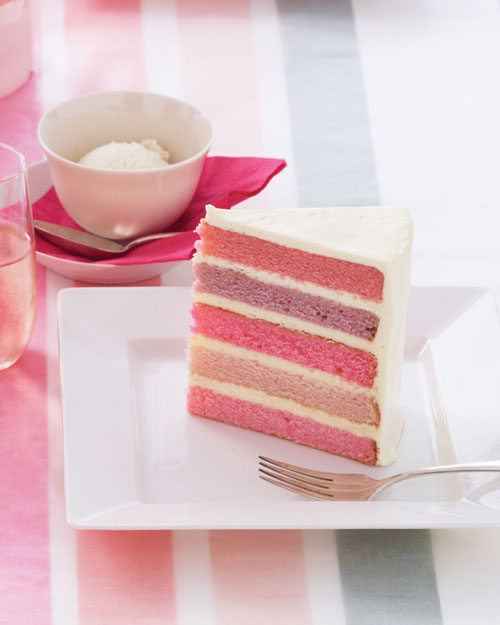Affection for Detail: Colored Layer Cake