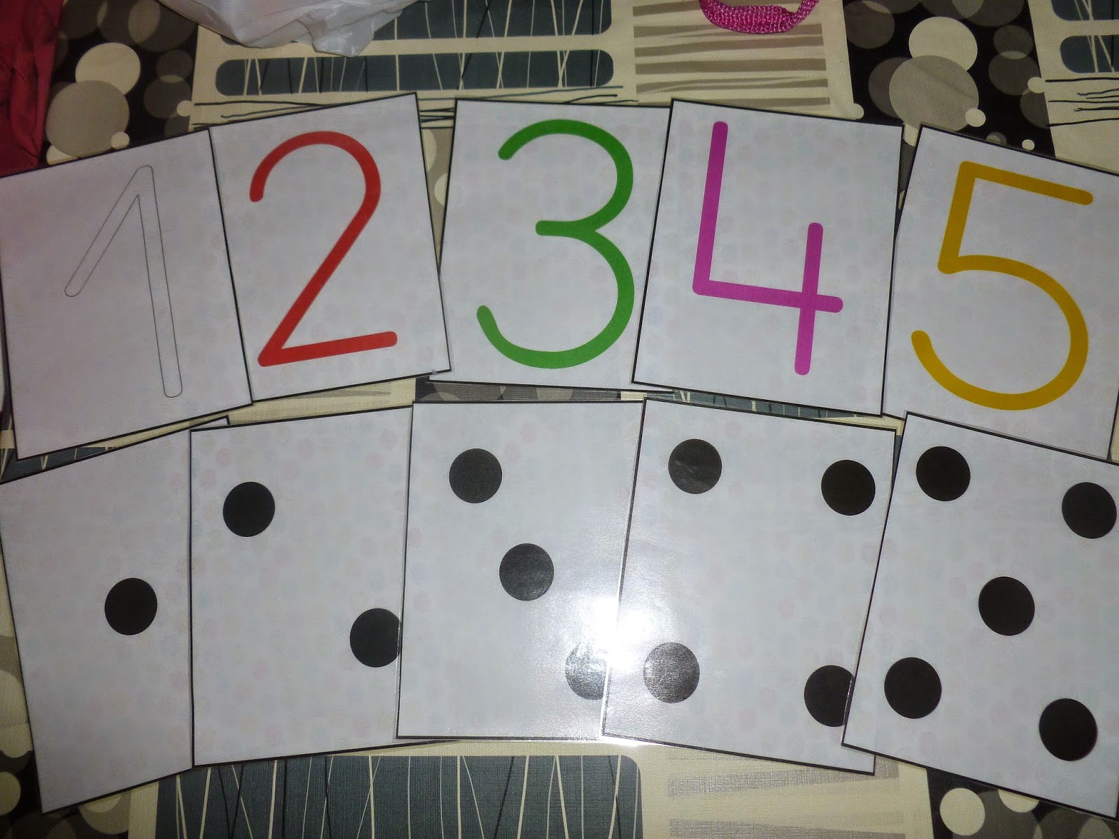 MANIPULANDO NUESTRAS MATEMÁTICAS: TARJETAS ASOCIACIÓN NÚMERO-CANTIDAD