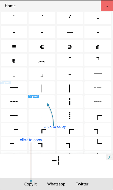 Line Symbols - Copy & Paste Online Free Line Symbols