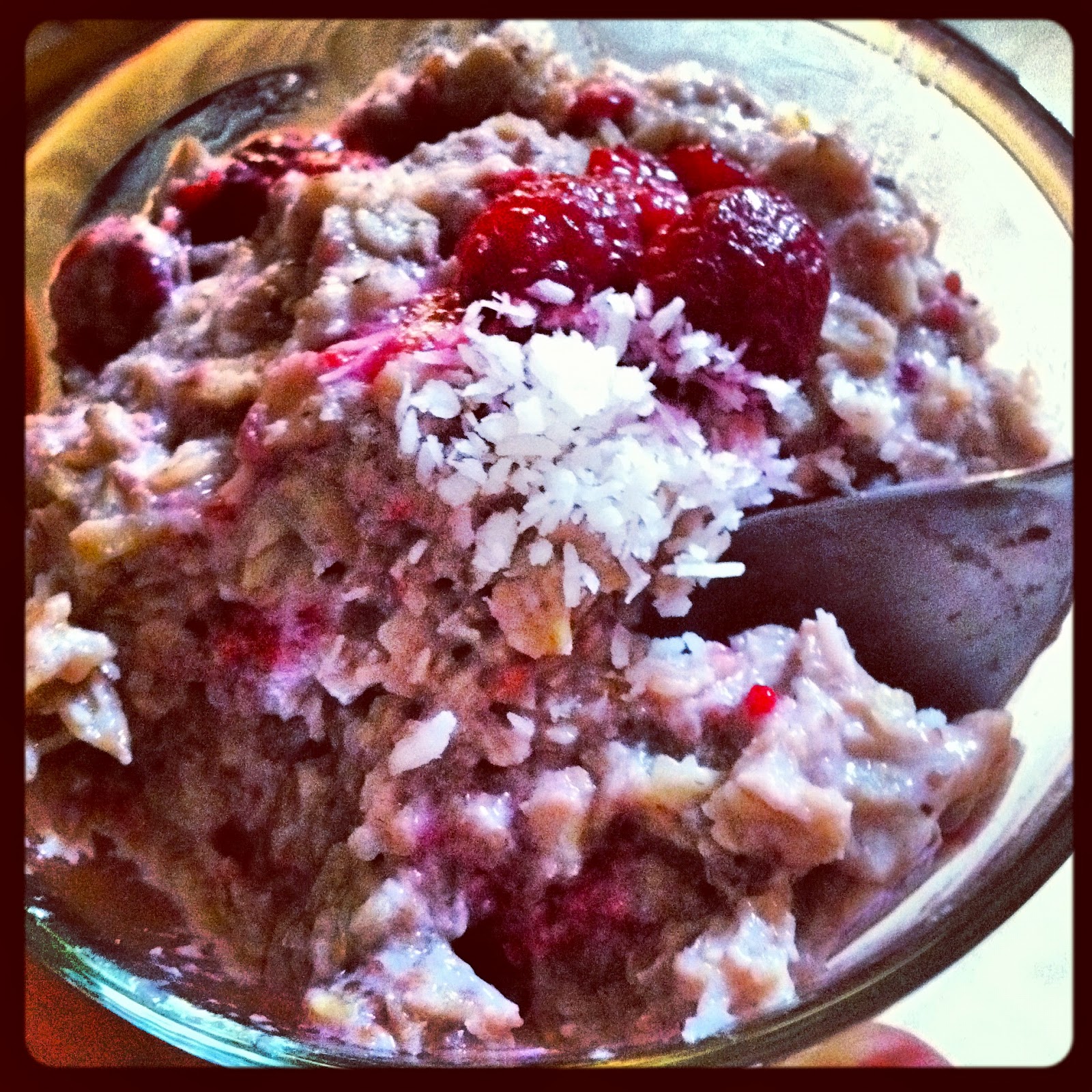 Coconut Raspberry Porridge