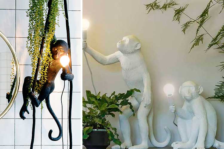 Marzua: Los monos en la decoración de interiores