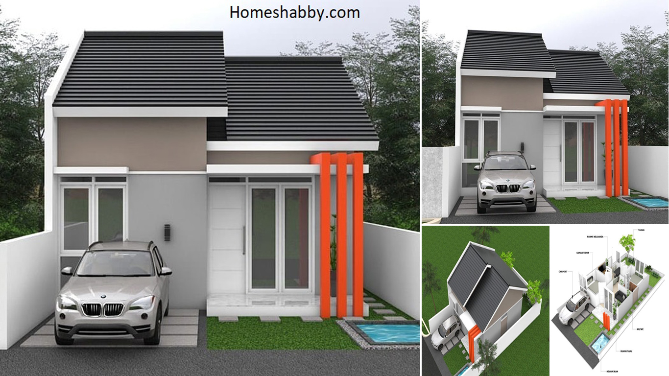 Denah Rumah Ukuran 7x13 Kamar 3 - Modern Minimalis