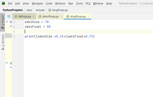 2- İlk Uygulama (Python)