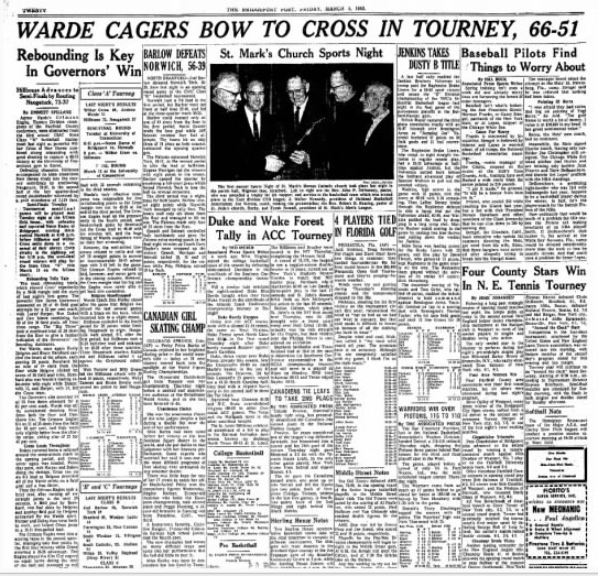 Andrew Warde High School: Warde's Class of 1965 to Honor FCIAC Champion ...