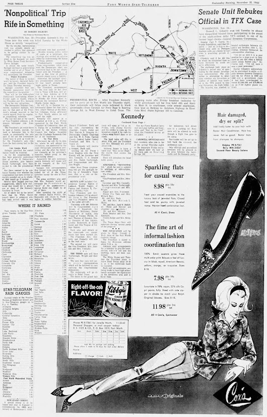 DVP's JFK ARCHIVES: NEWSPAPER ARTICLES CONCERNING PRESIDENT KENNEDY'S ...