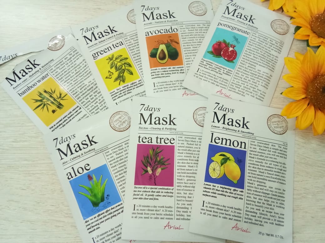 Kotak kotak arvi: 10 Menit Lepas Lelah dengan Masker Ariul 7 Days Mask