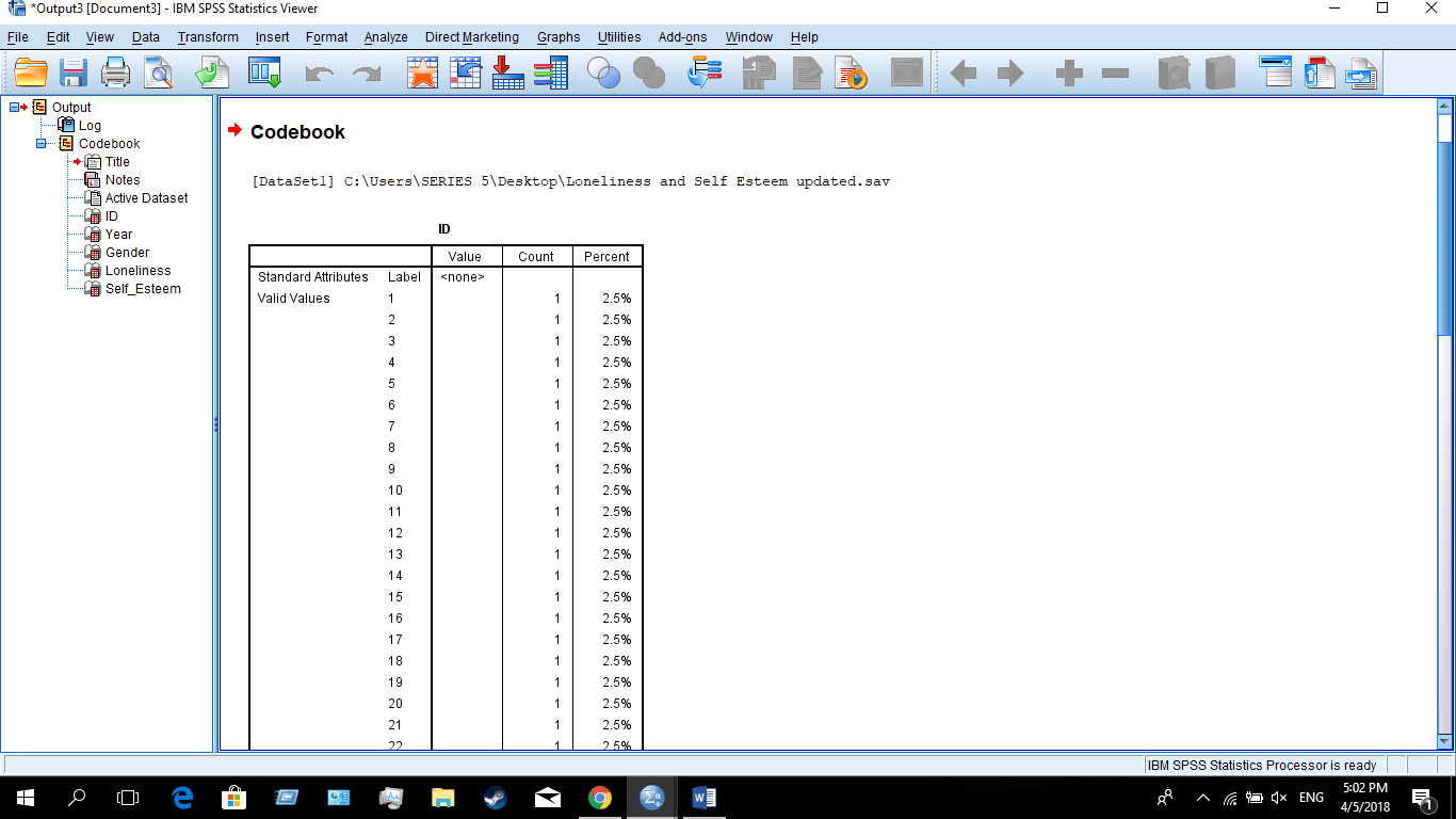 Step 3: Preparing a Codebook