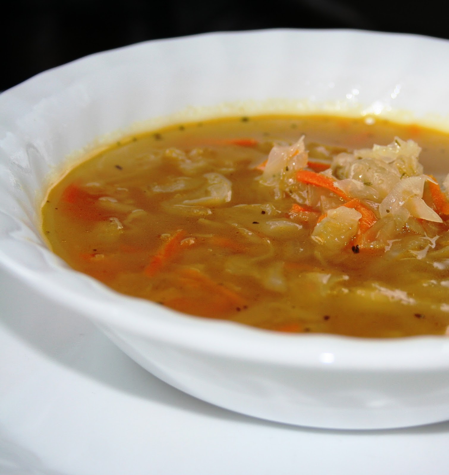 Soupe au chou et aux carottes
