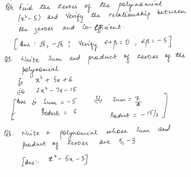 Rising Star of PIS-Surat Std:- X: worksheet polynomials