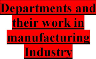 Departments and their work in manufacturing Industry - Teach Quality