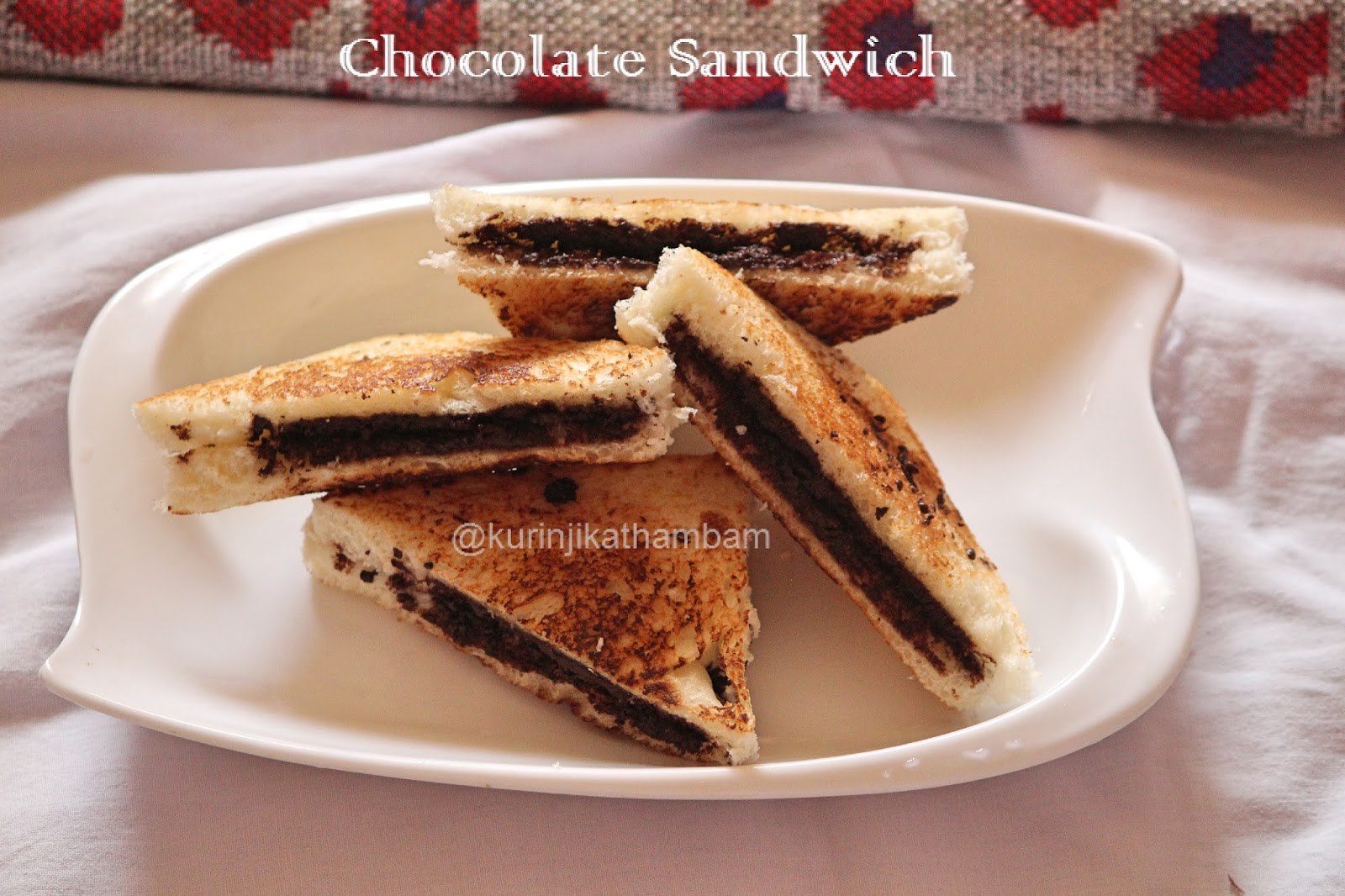 Chocolate Bread Sandwich ~ Kurinji Kathambam