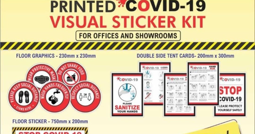 N95 Mask ,Face Mask & PPE Kit: Printed Covid 19 Sticker Kit