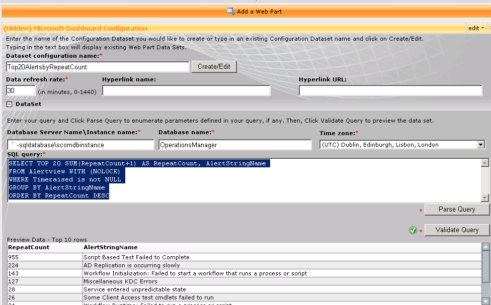 Kevin Greene IT Blog: SCOM Dashboards - Part 6 - Adding SQL Queries to ...